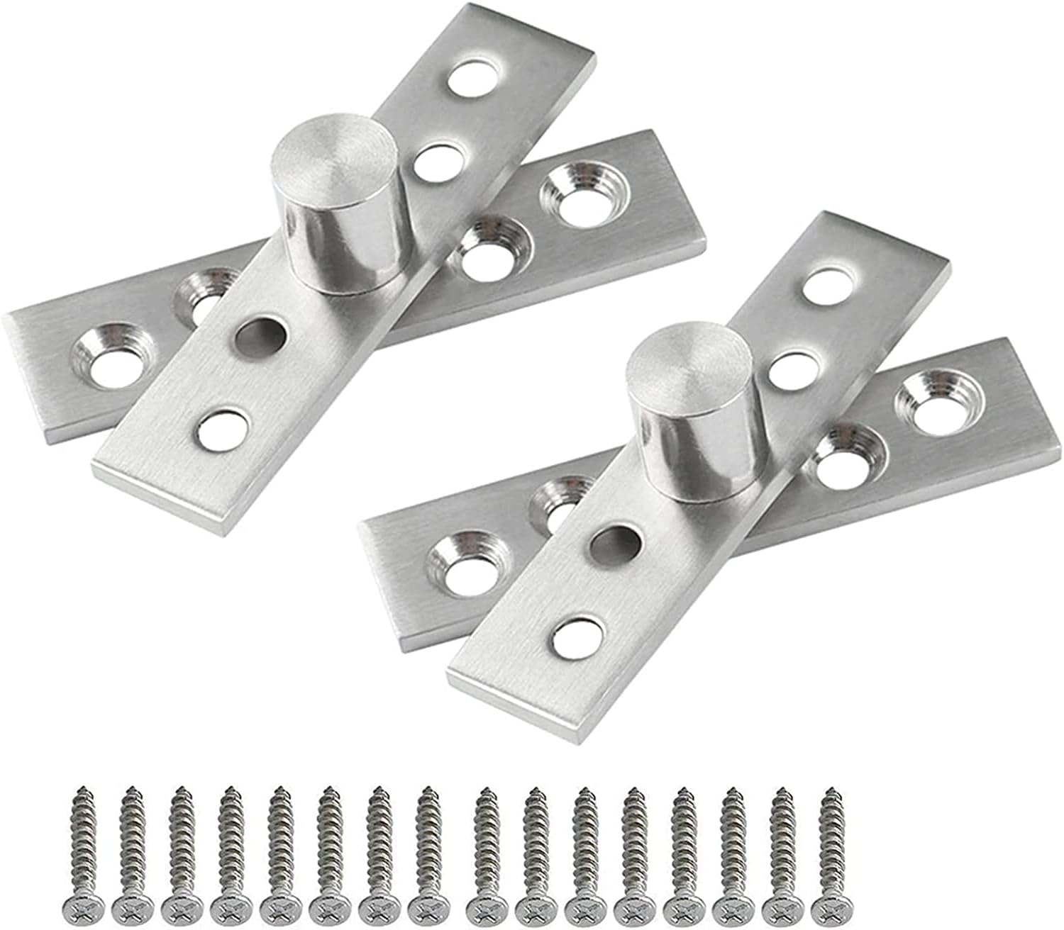 2pcs Pivot Hinge Rotating Hinge 360 Degree Stainless Steel Concealing ...