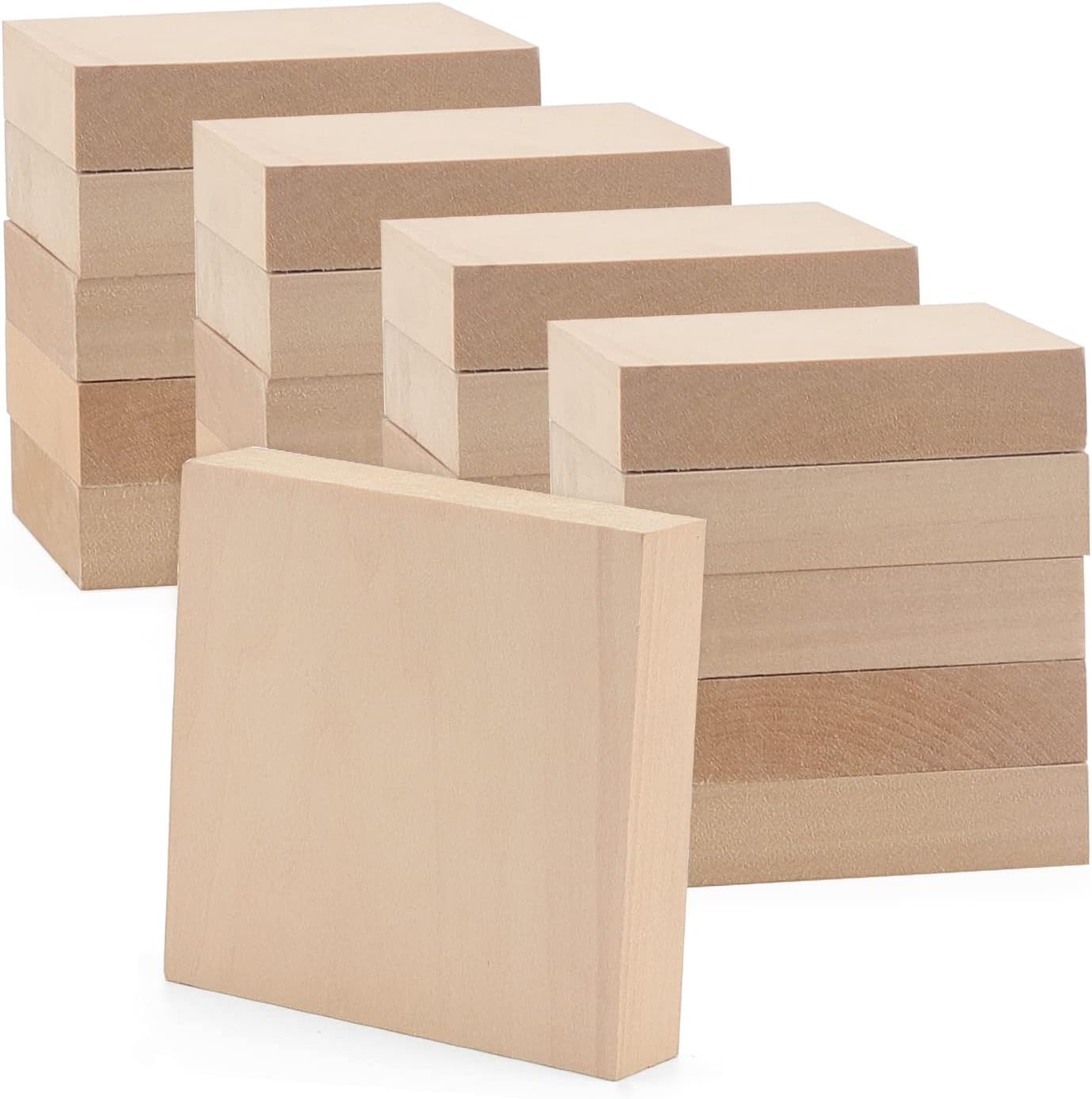 Amazon.com: LEXININ 20 PCS 4 x 4 x 1 Inch Square Wood Carving Blocks ...