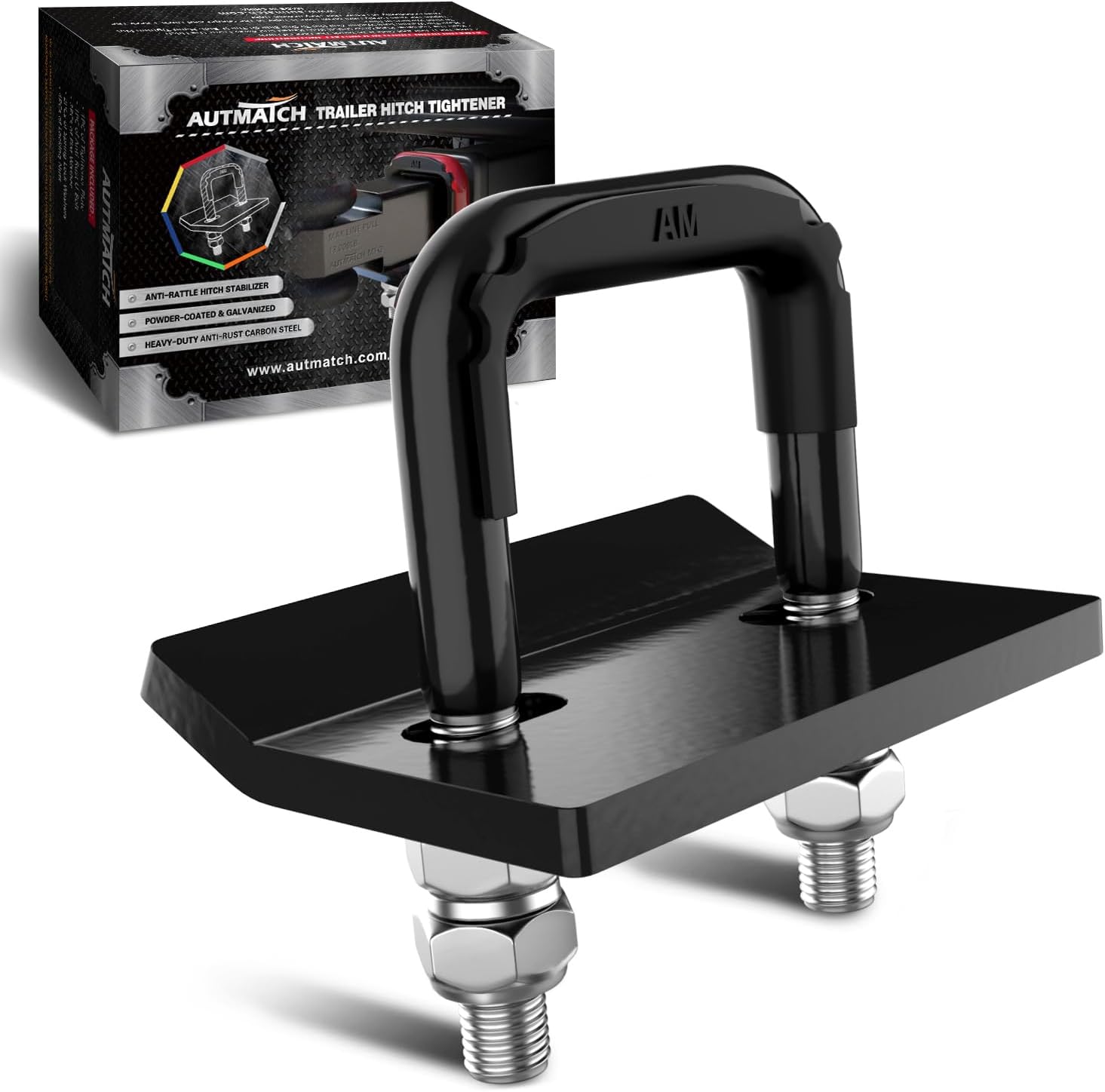 AUTMATCH Hitch Tightener Anti Rattle Stabilizer, Heavy Duty Hitch Clamp ...