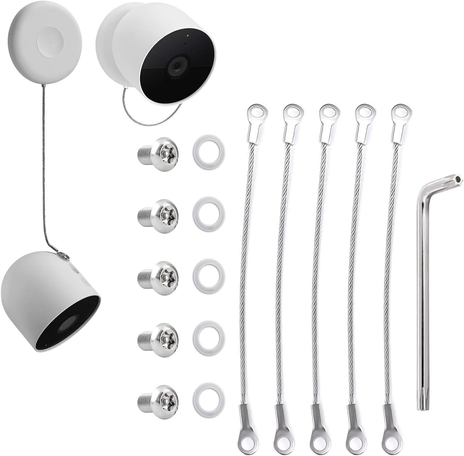 Amazon.com : [4 Pack] Anti-Theft Security Chain for Google Nest Cam ...