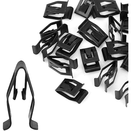 Amazon.com: 30 Pack Black Metal Retainer Clips, Universal Automotive ...
