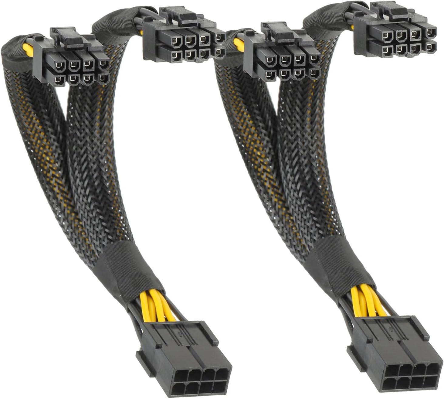 JAMHER 2Pack PCIe 8 Pin to Dual 8 Pin (6+2) Female to Male Power ...