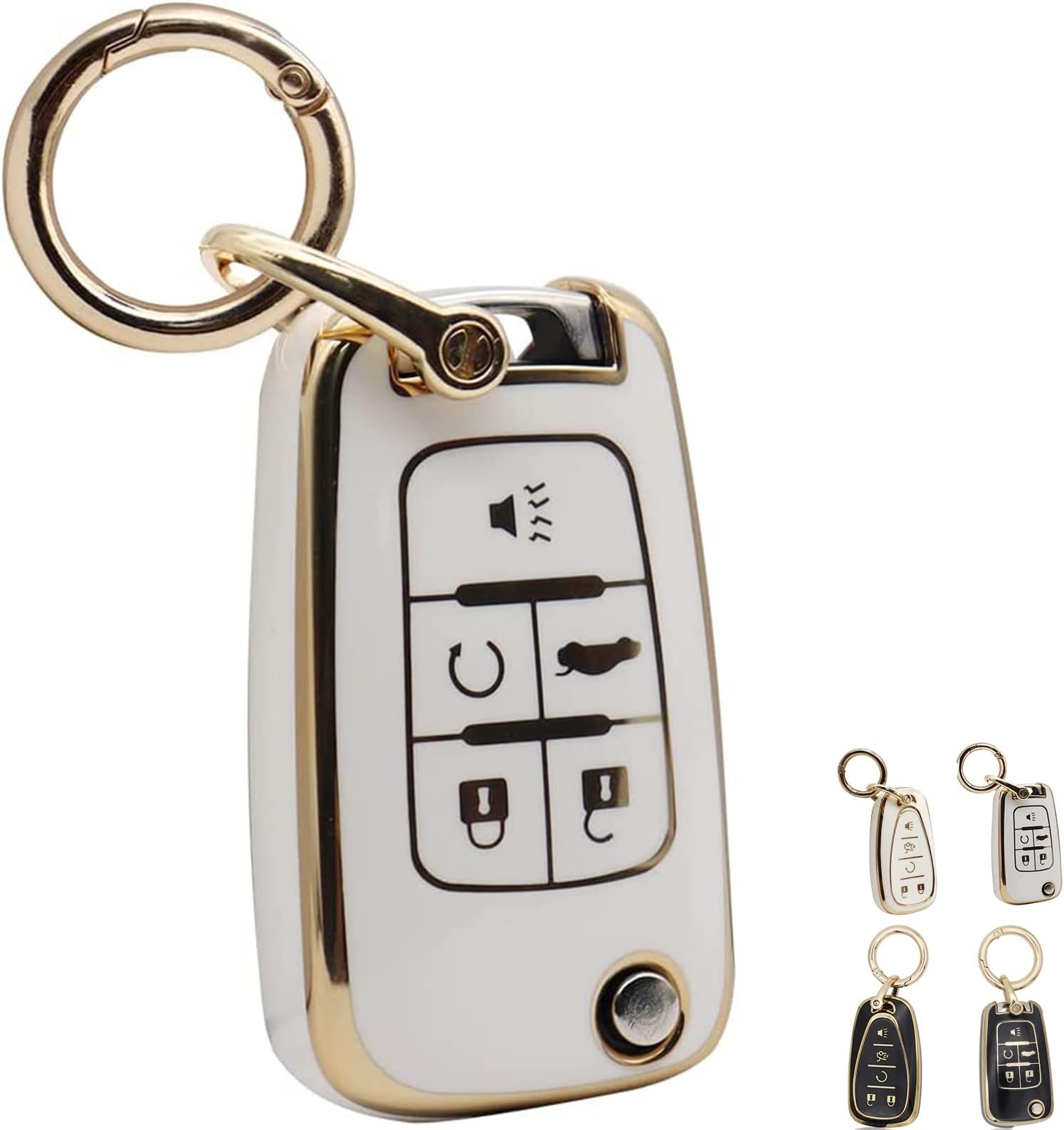 Amazon.com: Tukellen for Chevy Key Fob Cover Special Soft TPU Key Case ...