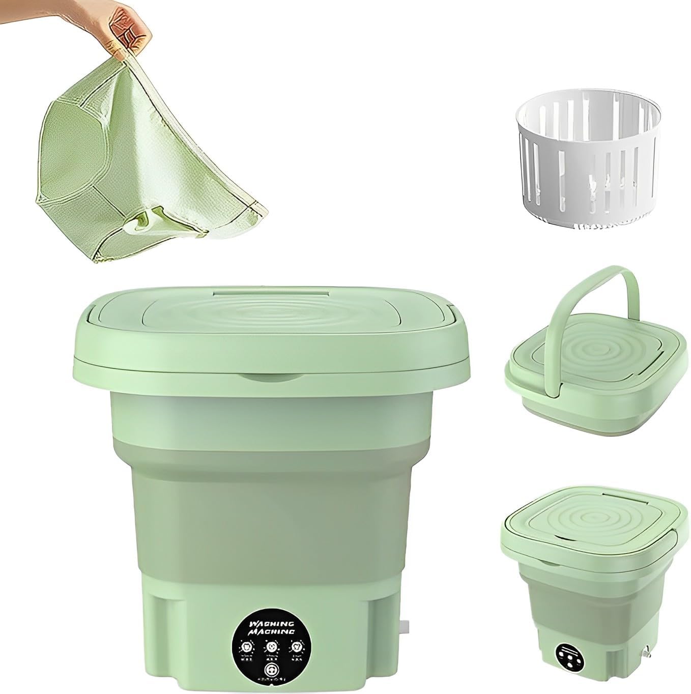Amazon.com: Portable Washing Machine, Mini Washer, 8L, Deep cleaning of ...
