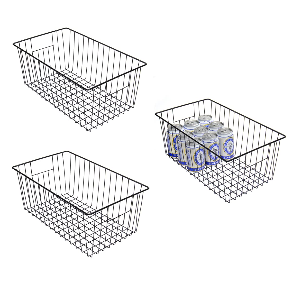 Amazon.com - lonpute 16inch Freezer Storage Organizer Baskets ...