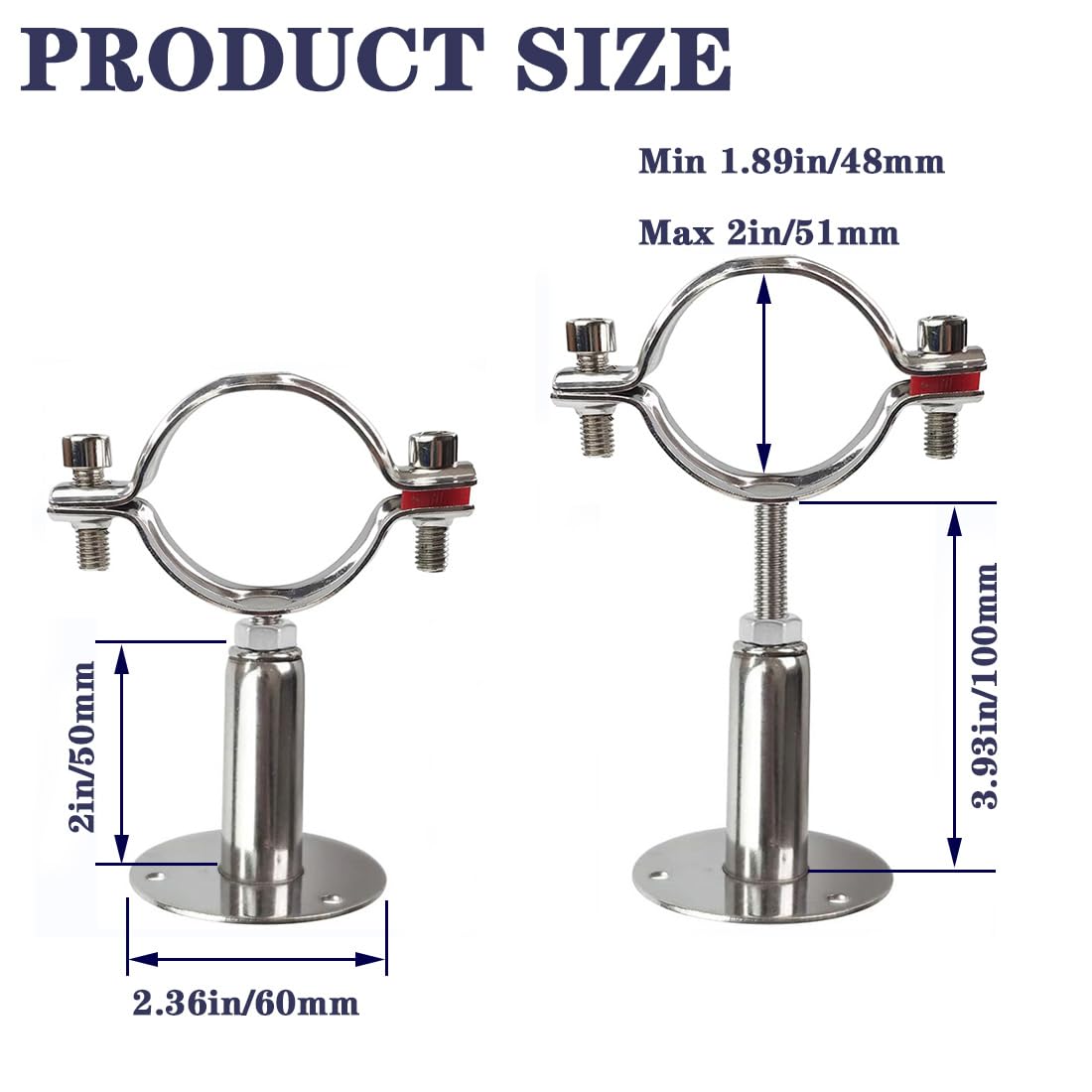 Stainless Steel Pipe Mounting Brackets TC143 Wall Handrail Bracket