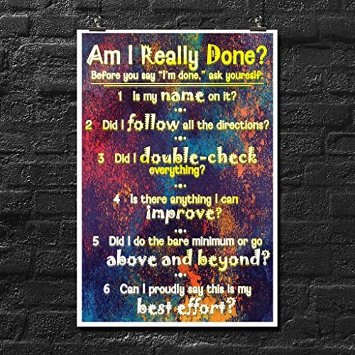 Amazon.com: Am I Really Done Poster Wall Print | Elementary School High ...