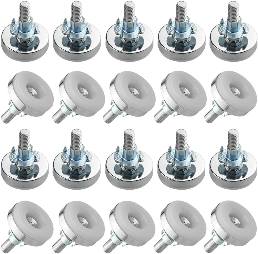 Amazon.com: TOVOT 32PCS M6 Furniture Leveling Feet 20×25MM Screw on ...