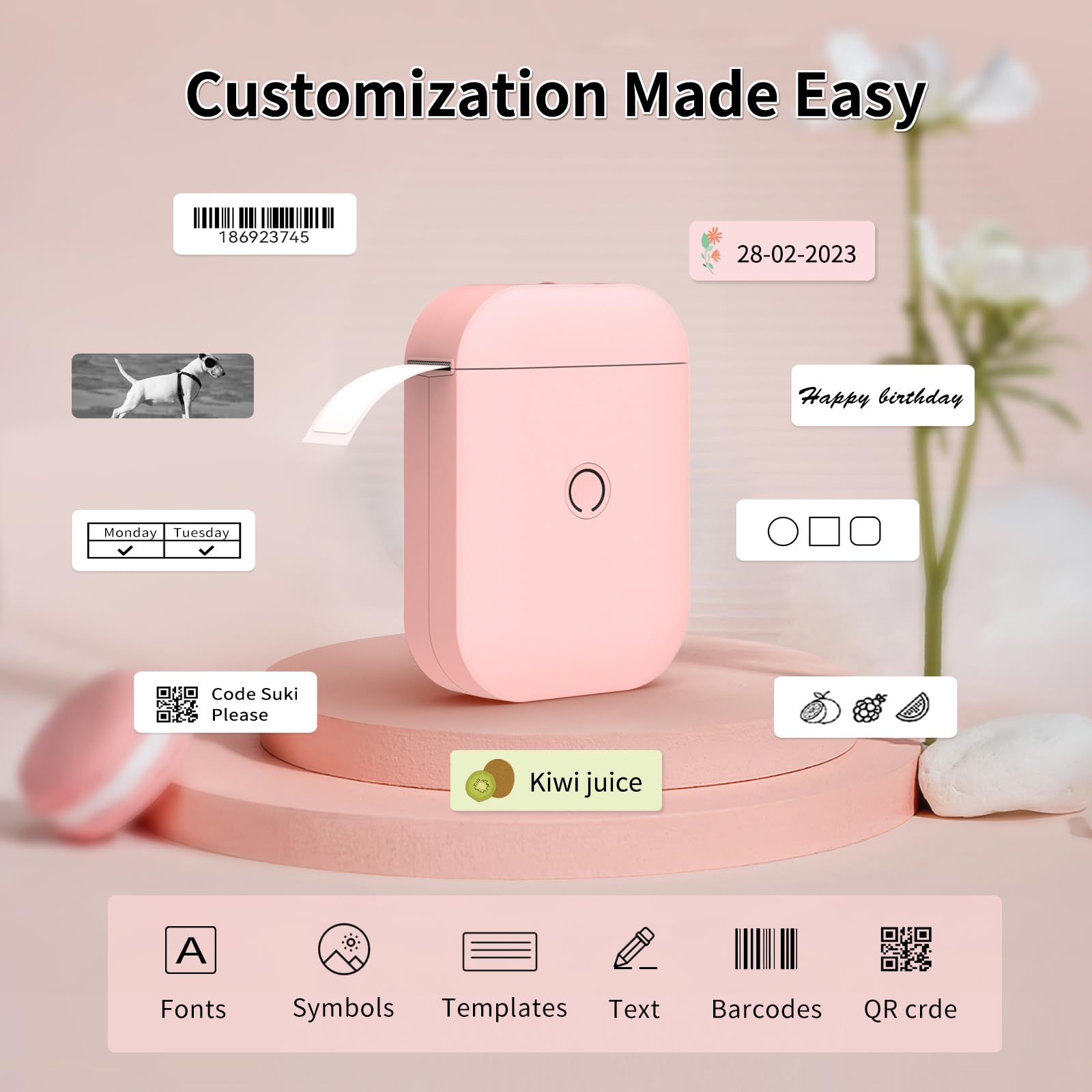 Snapklik.com : JADENS D11 Pro Portable Bluetooth Label Maker