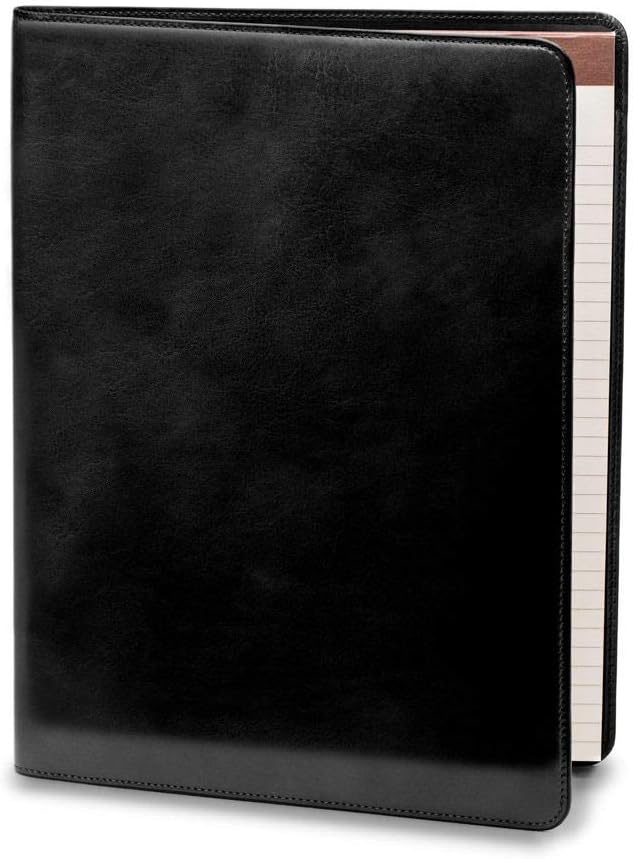 Amazon.com: Bosca Old Leather All Leather Pad Cover Portfolio - Black ...