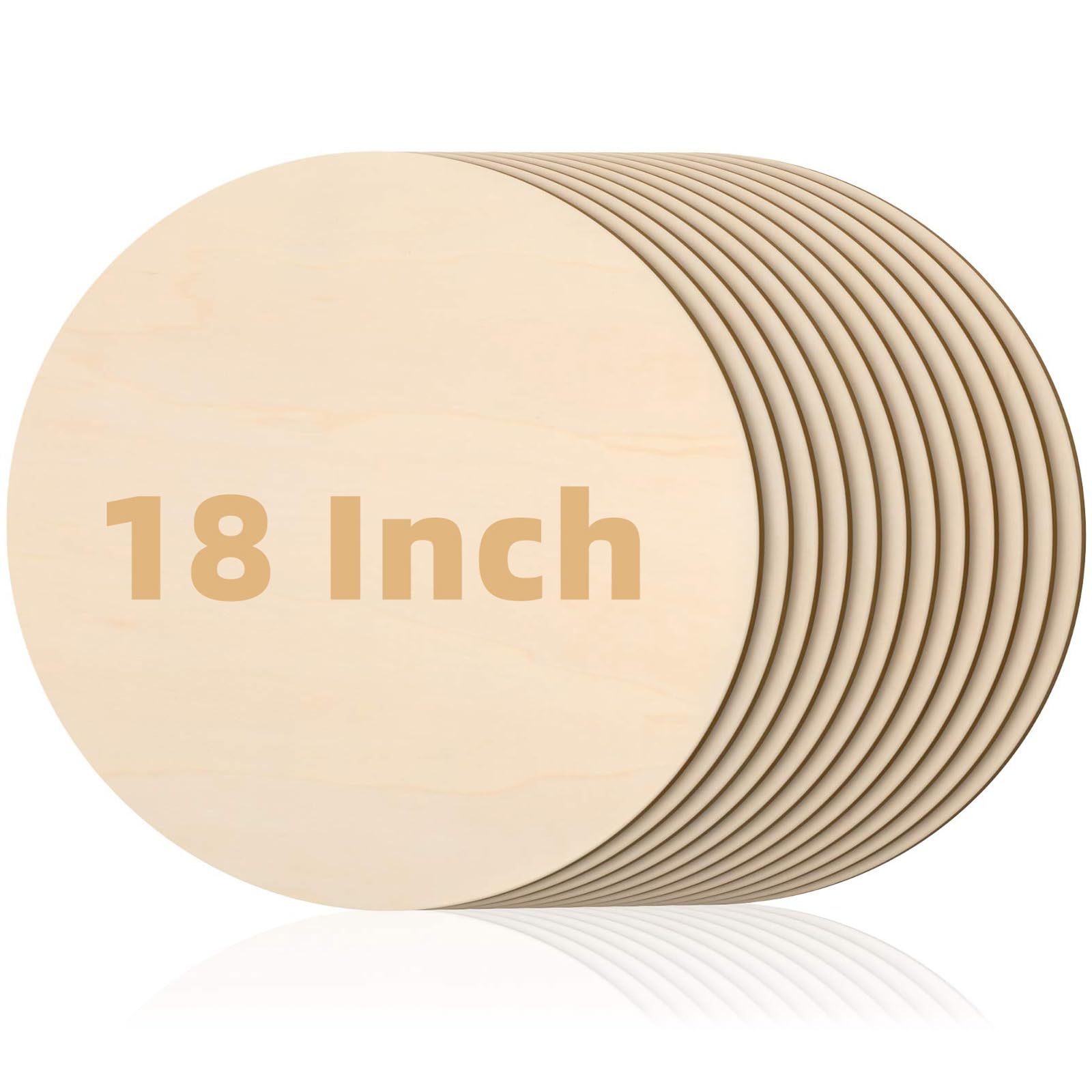 Amazon.com: Jetec 18 Inch Round Wood Circles Unfinished Wood Circles ...
