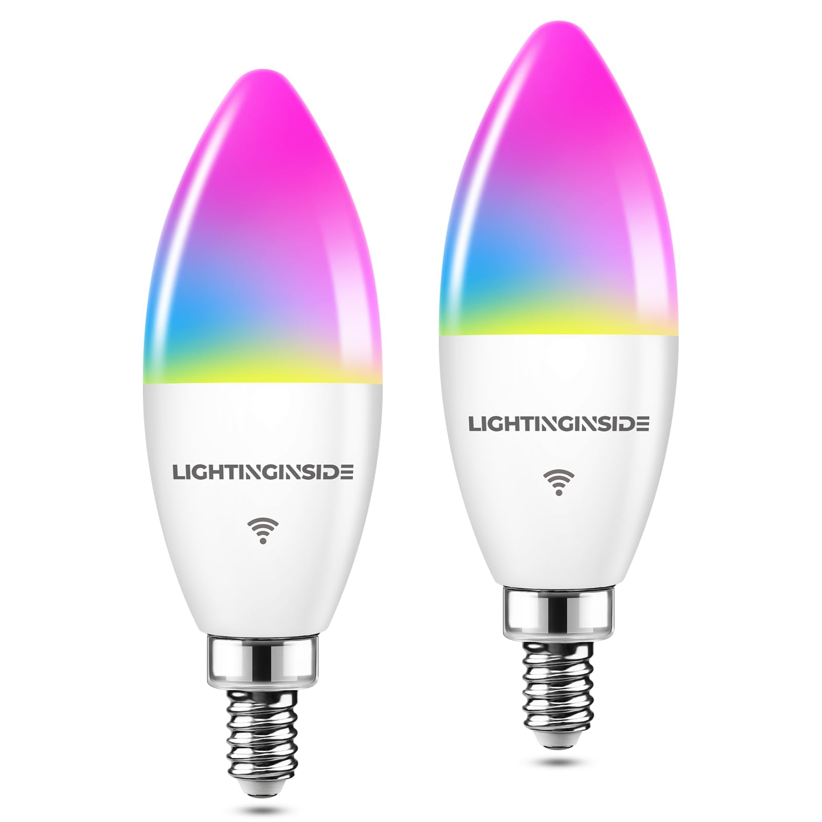 Lightinginside E12 Smart Bulbs 60W Equivalent, Candelabra LED Bulb ...