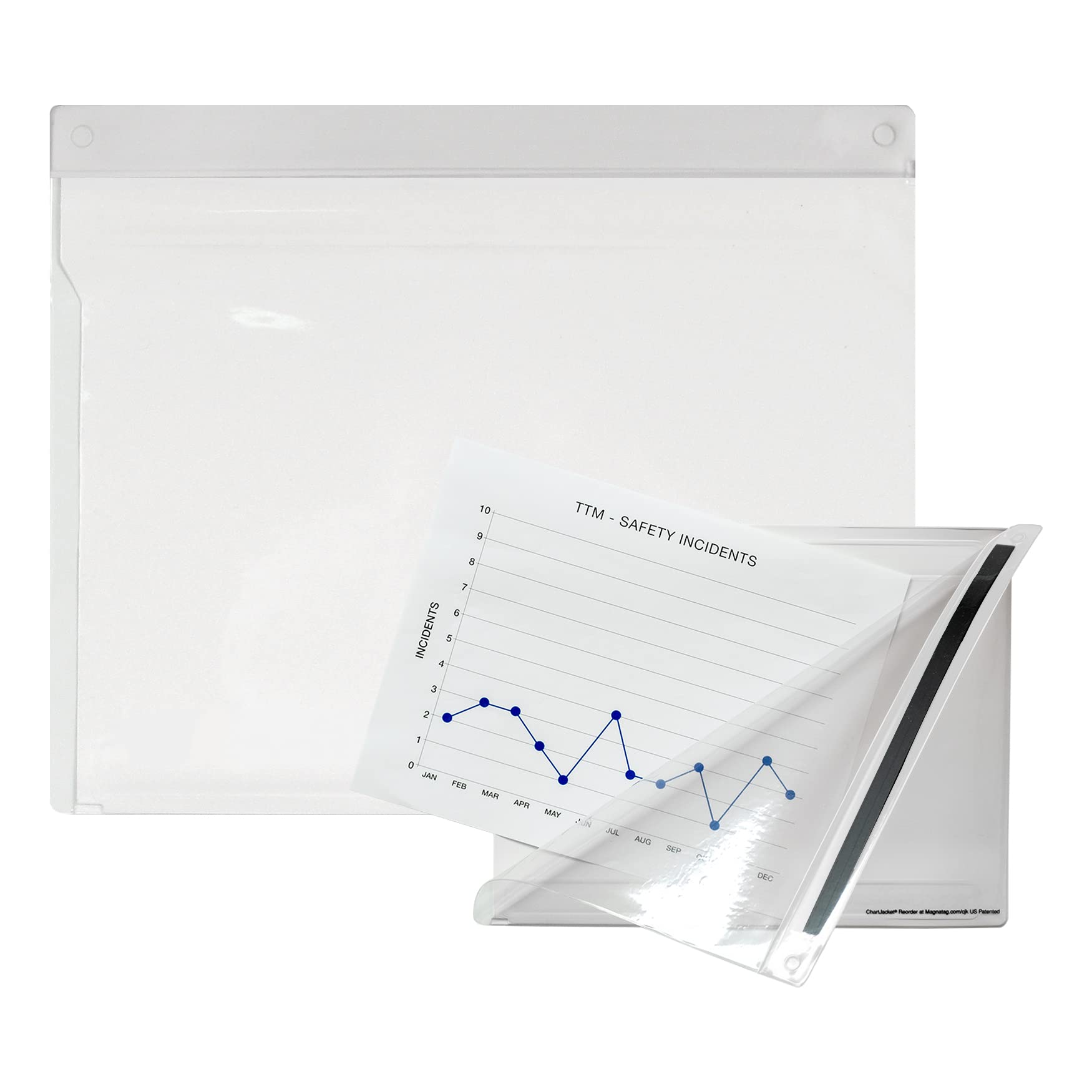 Amazon.com : Magnatag® Magnetic ChartJackets® Transparent Protective ...