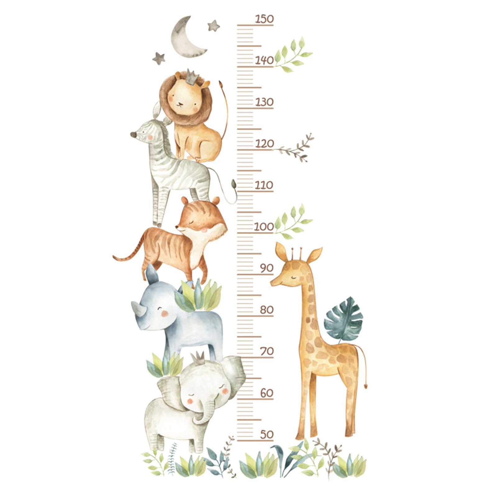 Height Chart for Kids, 30-90 cm Wall Mounted Height Chart, Forest Zoo ...