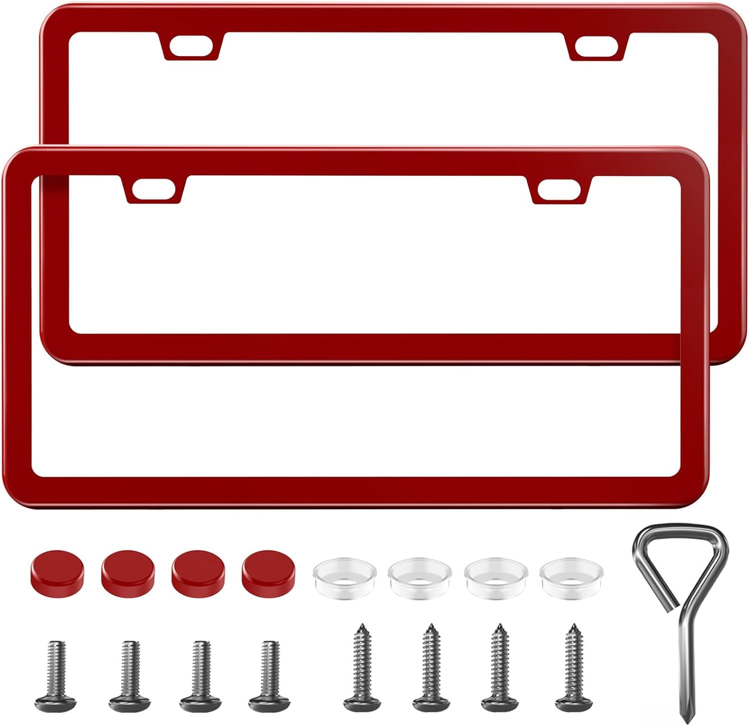 Snapklik.com : Black License Plate Frames - 2 Pack, Rustproof Stainless ...