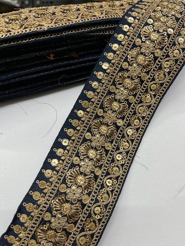 Embroidered Laces for Saree Lehenga Duppata Lace Craft Laces 9 Mtr 2 ...
