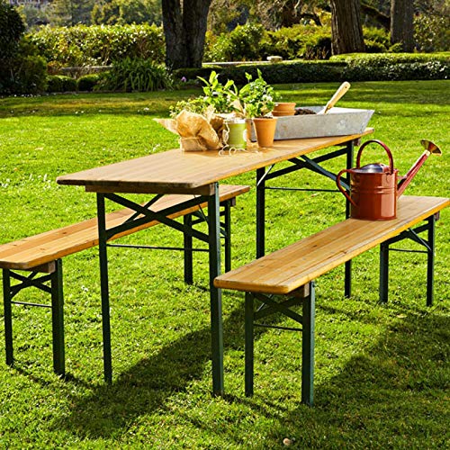 Amazon Beer Garden Table AMANKA 2 X Weatherproof Folding Beer Bench