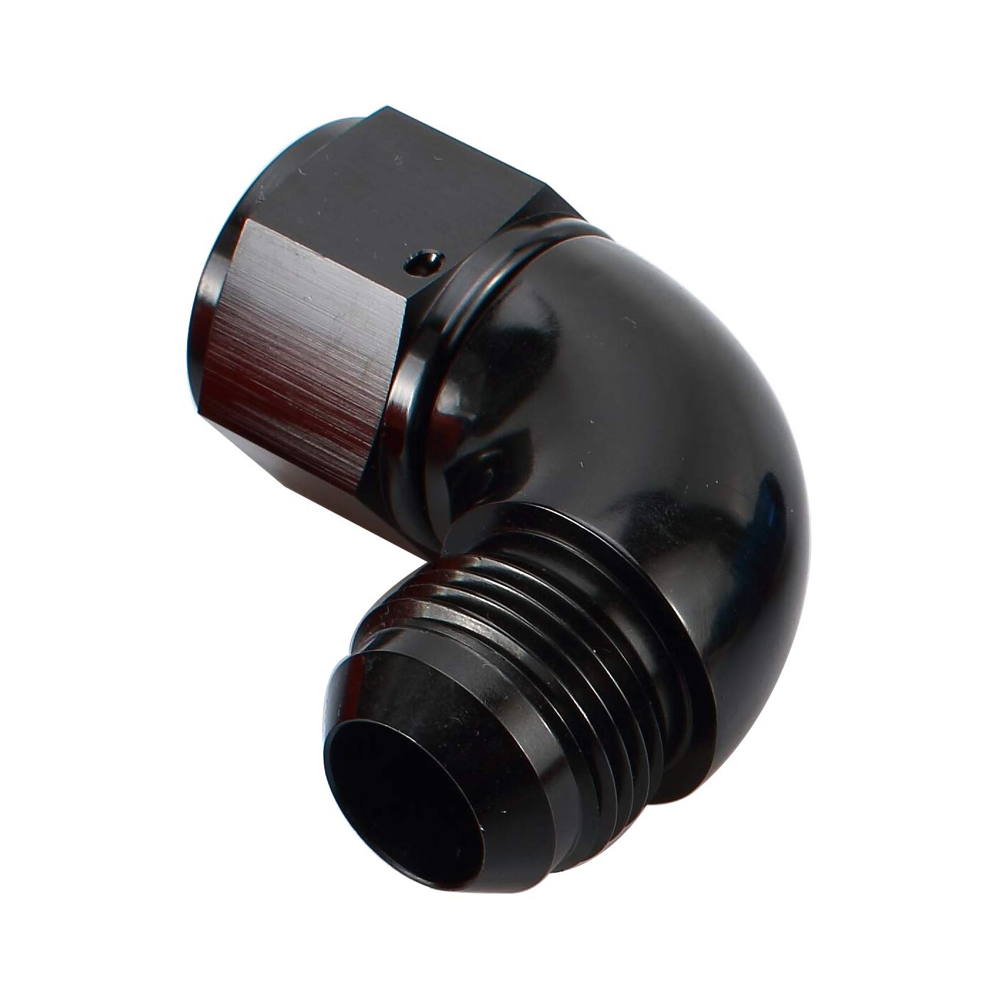 Buy AC PERFORMANCE Black Aluminum 90 Degree -16 AN Male to AN16 Female ...
