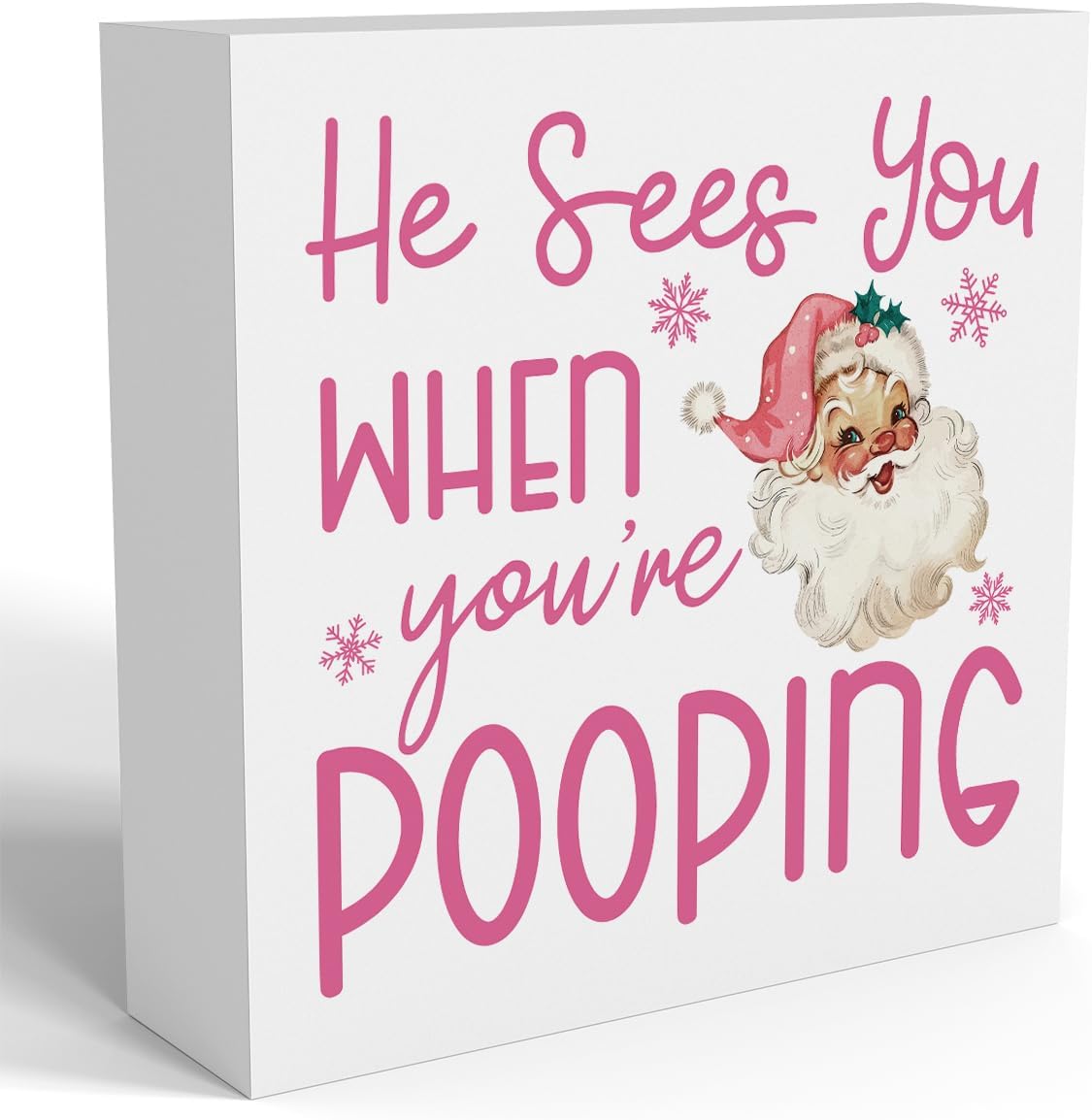Amazon.com: Funny Christmas Bathroom Decor, Pink Christmas Decoration ...