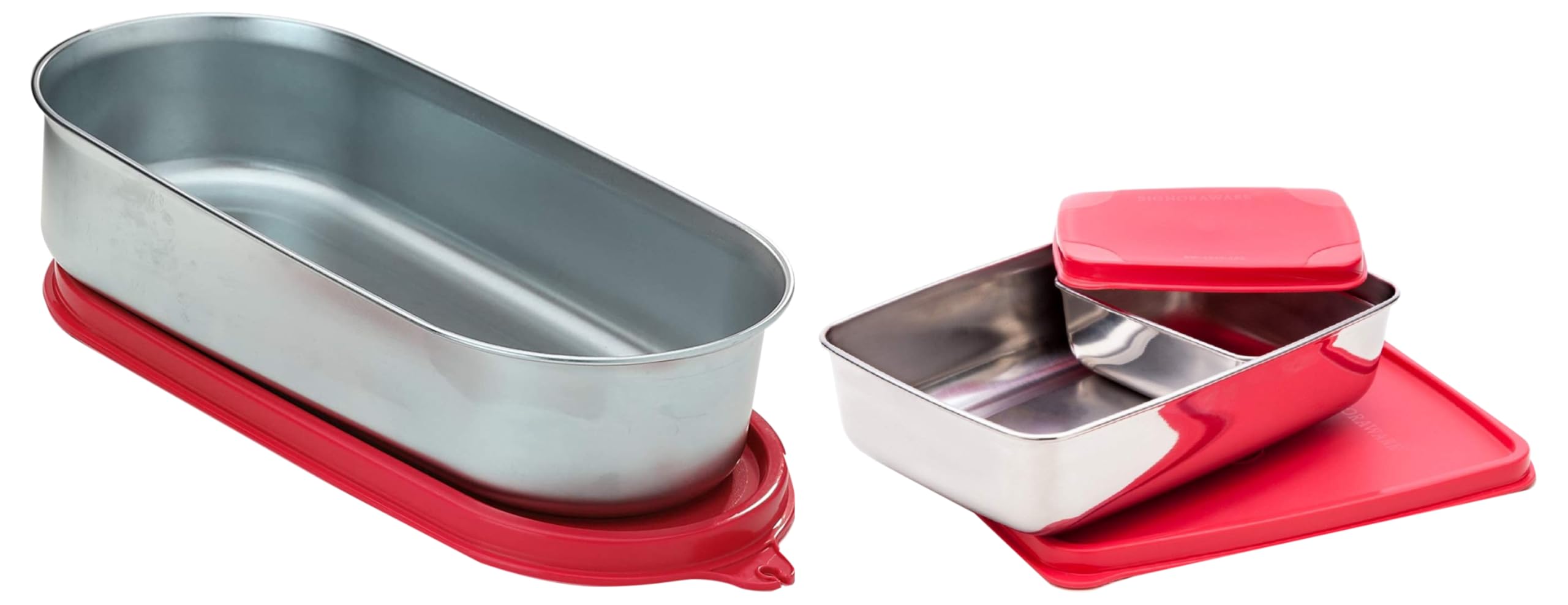 Buy Signoraware Compact Small Lunch Box, 550 ml + 150ml 650ml Flat Oval ...