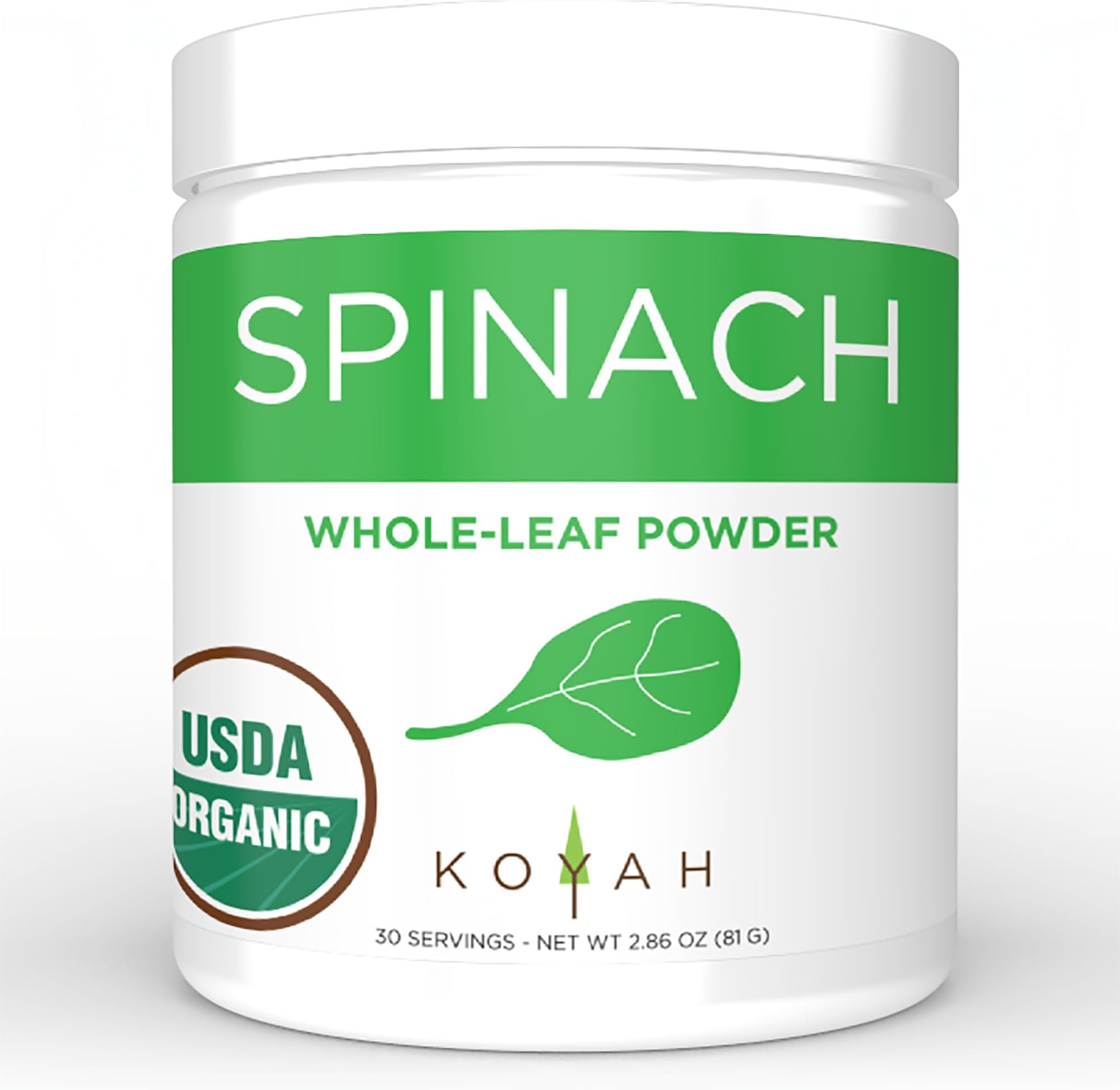 Amazon.com : KOYAH - Organic USA Grown Spinach Powder (Equivalent to 30 ...