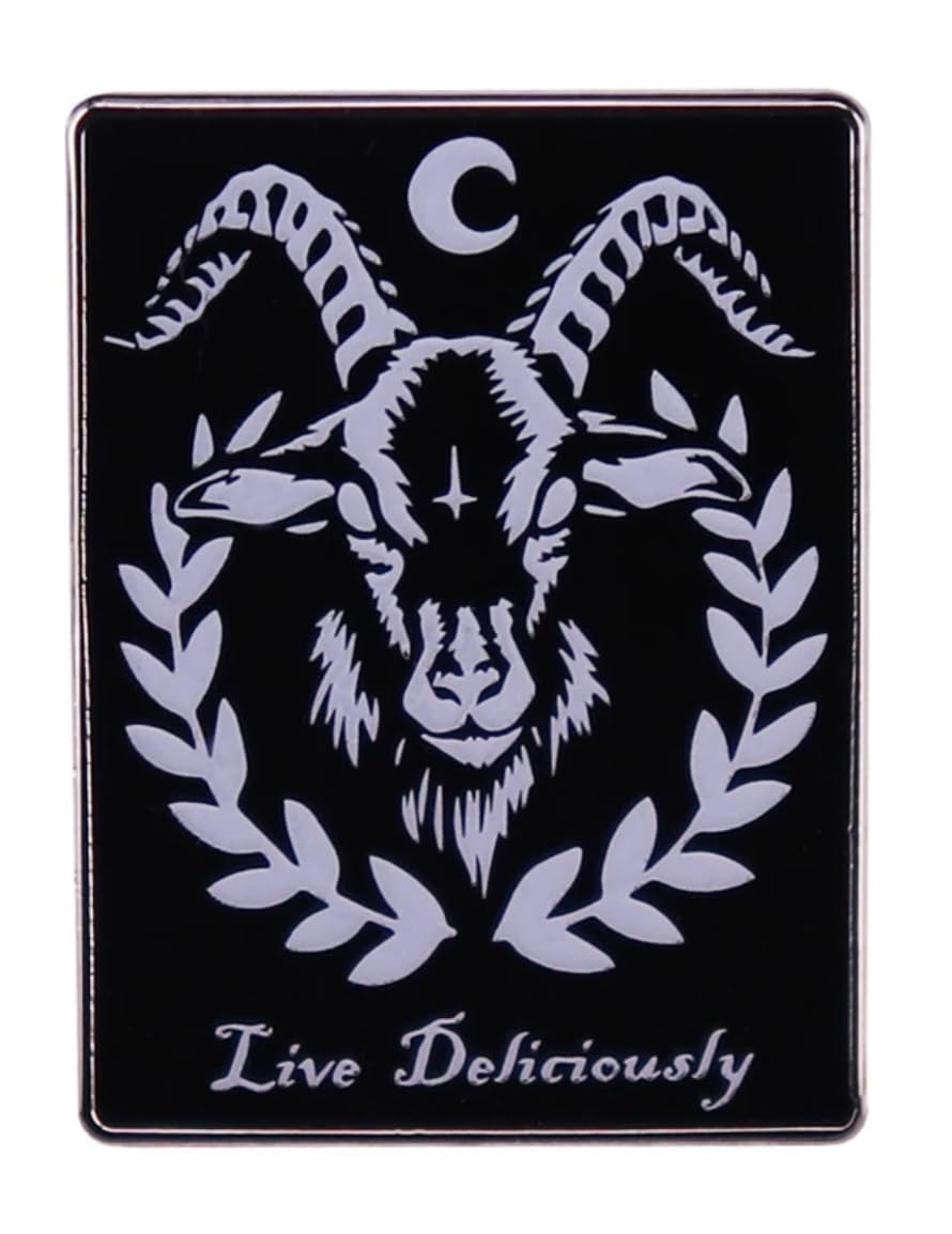 Amazon.com: Live Deliciously Black Thomas Witch Wiccan Baphomet Goat ...