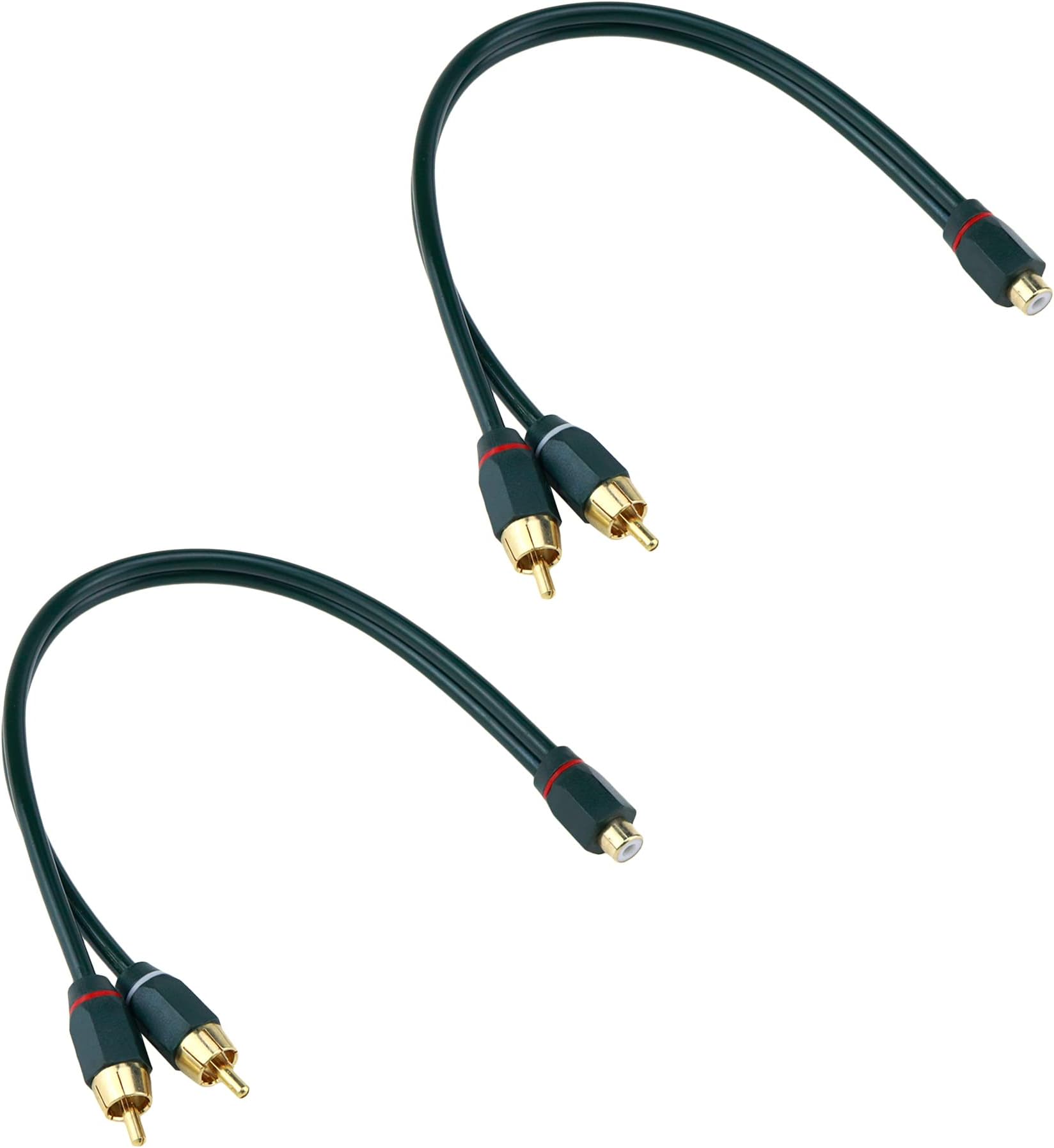 Amazon.com: RCA to Speaker Wire, 18AWG 2 Pack 6ft RCA Male Plug Adapter ...