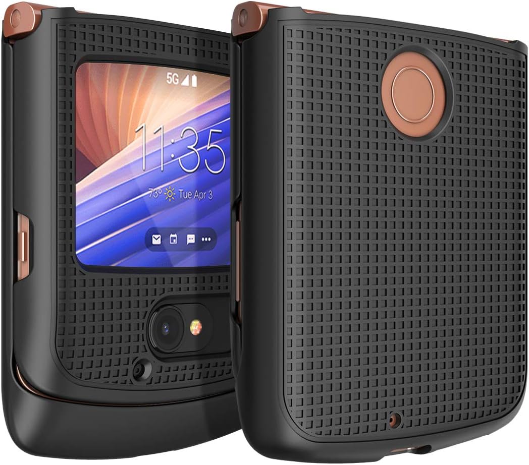 Amazon.com: Nakedcellphone Case for Motorola RAZR 5G Flip Phone, [Black ...