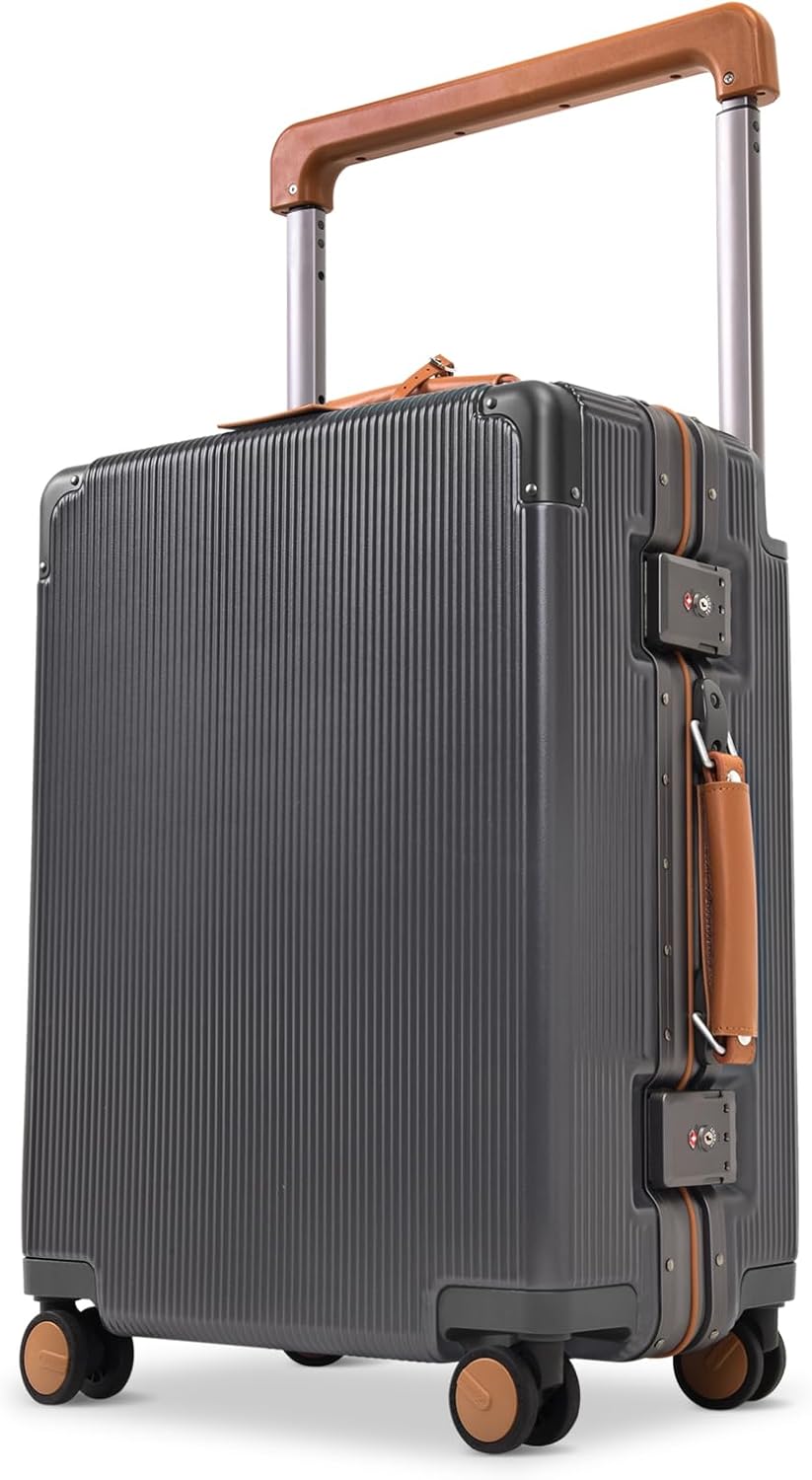 Amazon.com | 20” Carry On Luggage PC Hardshell with Aluminum Frame ...