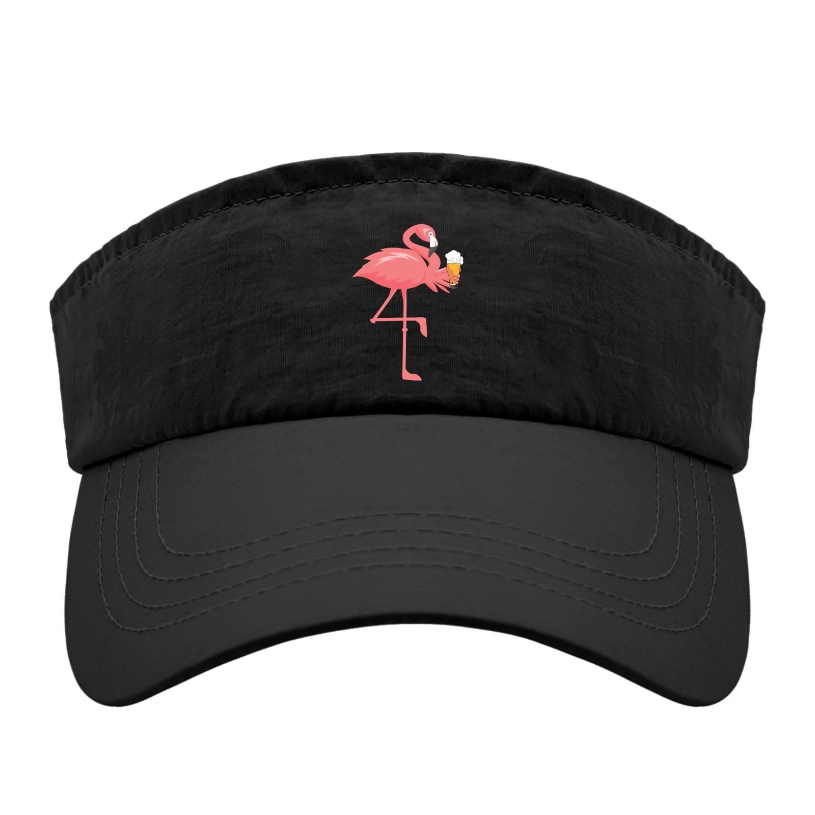 Generic Flamingo Beer Drinking Funny Cap Visor Hat for Adult Golf Caps ...