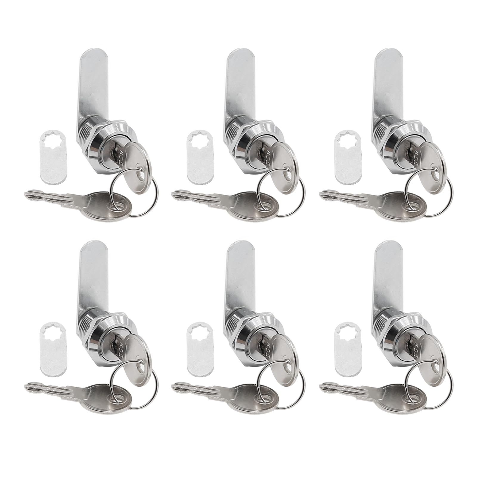 MDEOOSKY 6pcs Cabinet Cam Locks Keyed Alike 5/8 Inch RV Storage Locks ...