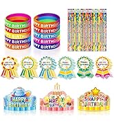 Amazon.com: 120 Pcs Happy Birthday Kits for Kids Classroom, with Crowns ...