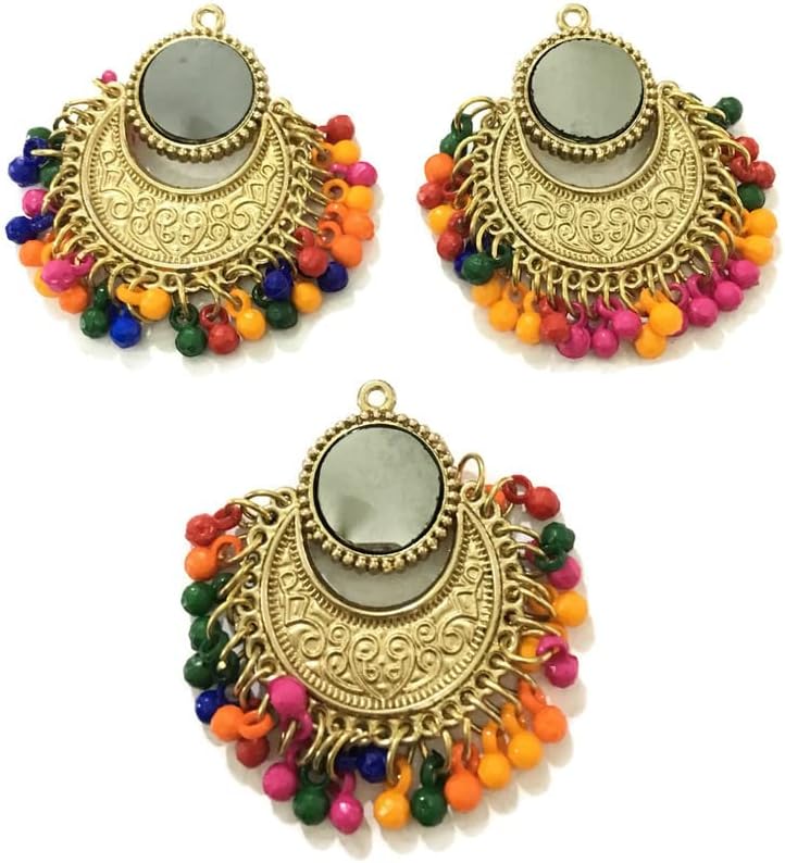 SYNC Golden Buttons for Kurtis Real Mirror Buttons Multicolour Beads ...