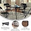 Amazon.com: Flash Furniture Madelyn 33.5" Square Folding Multipurpose ...