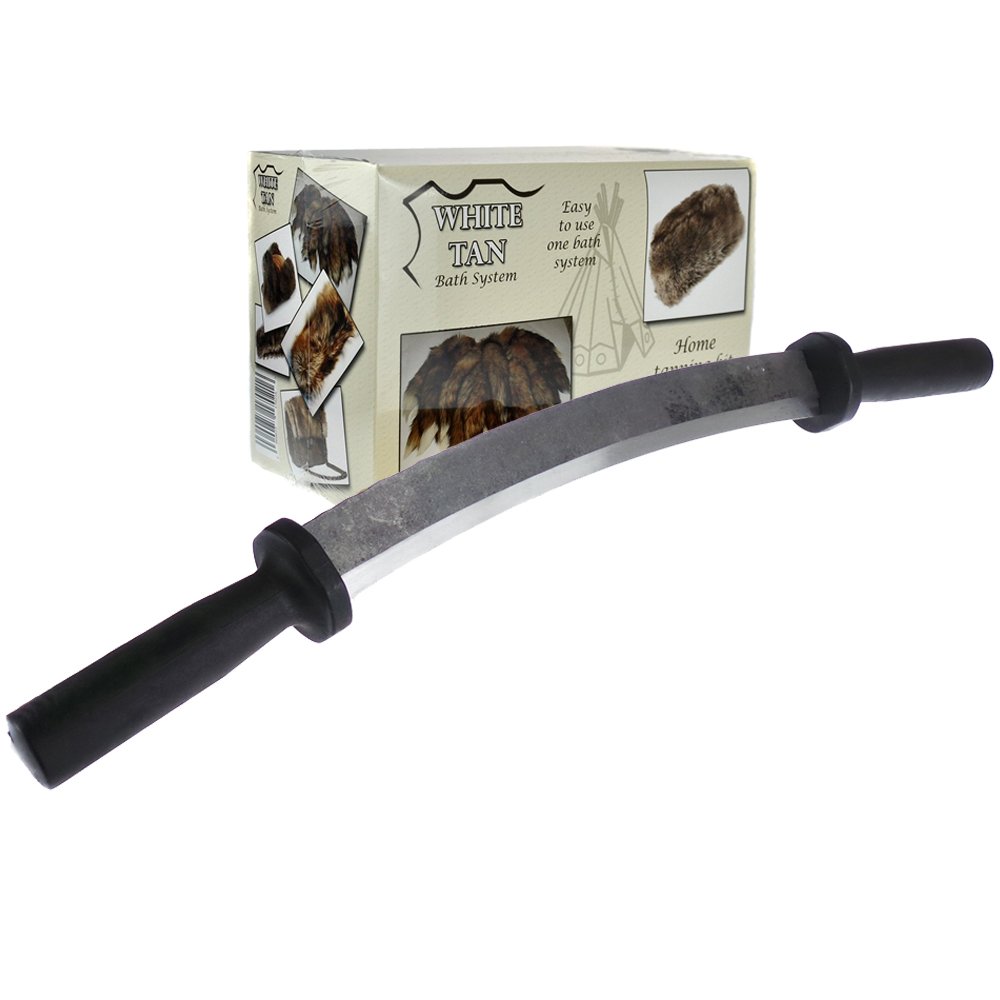 White Tan Tanning Kit & 12 inch Fleshing tool : Amazon.co.uk: DIY & Tools