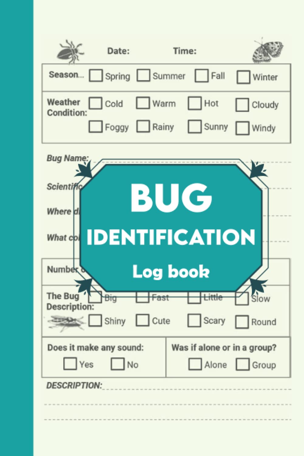 Bug identification log book: Ideal Gift for Entomologists, Bug Lovers ...
