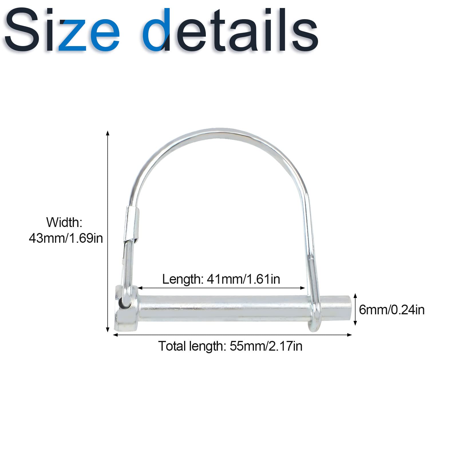Snapklik.com : 16pcs Wire Lock Pin, 1/4" Heavy Duty Safety Coupler ...