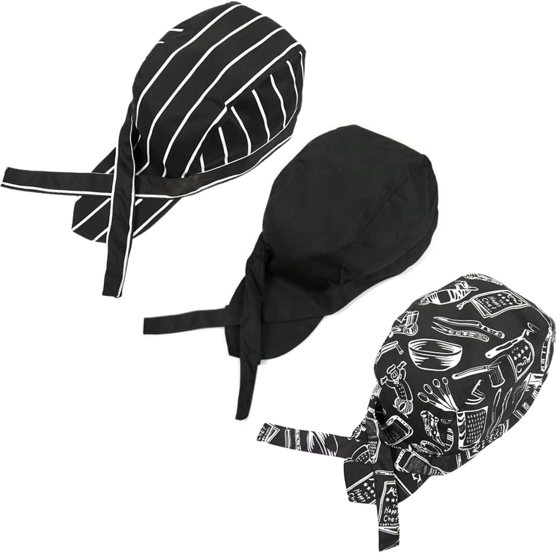 KQNM Lot De 3 Chapeaux De Chef, Calot Cuisine, Toque De Cuisinier ...