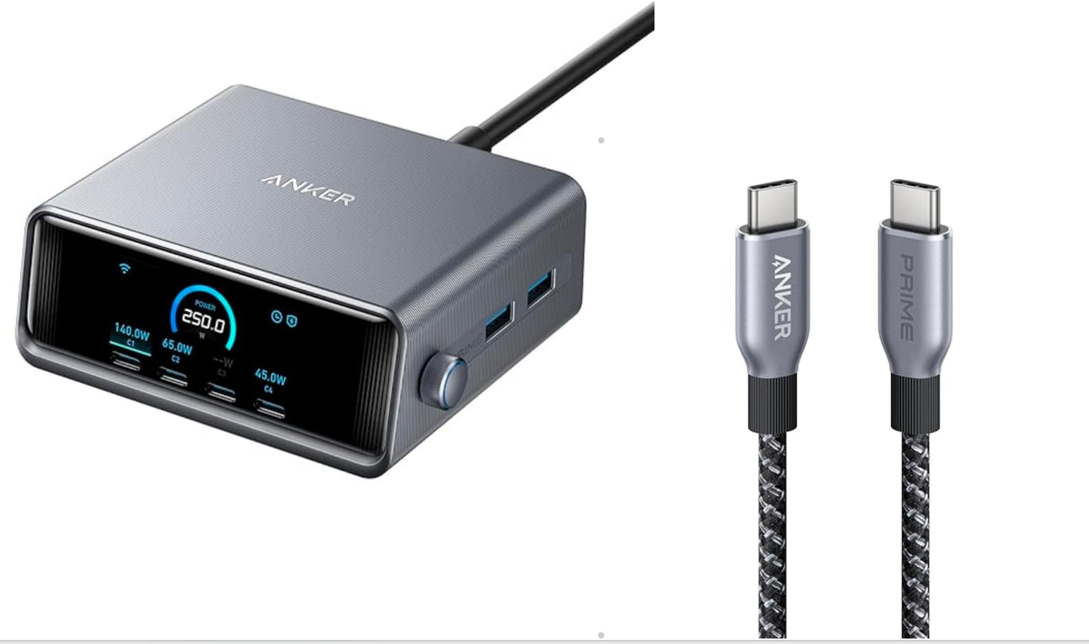 Amazon.com: Anker Prime USB C to USB C Cable, 240W 1 ft & Anker 250W ...