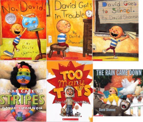 David Shannon Collection Set of 6 Books: A Bad Case of Stripes; David ...