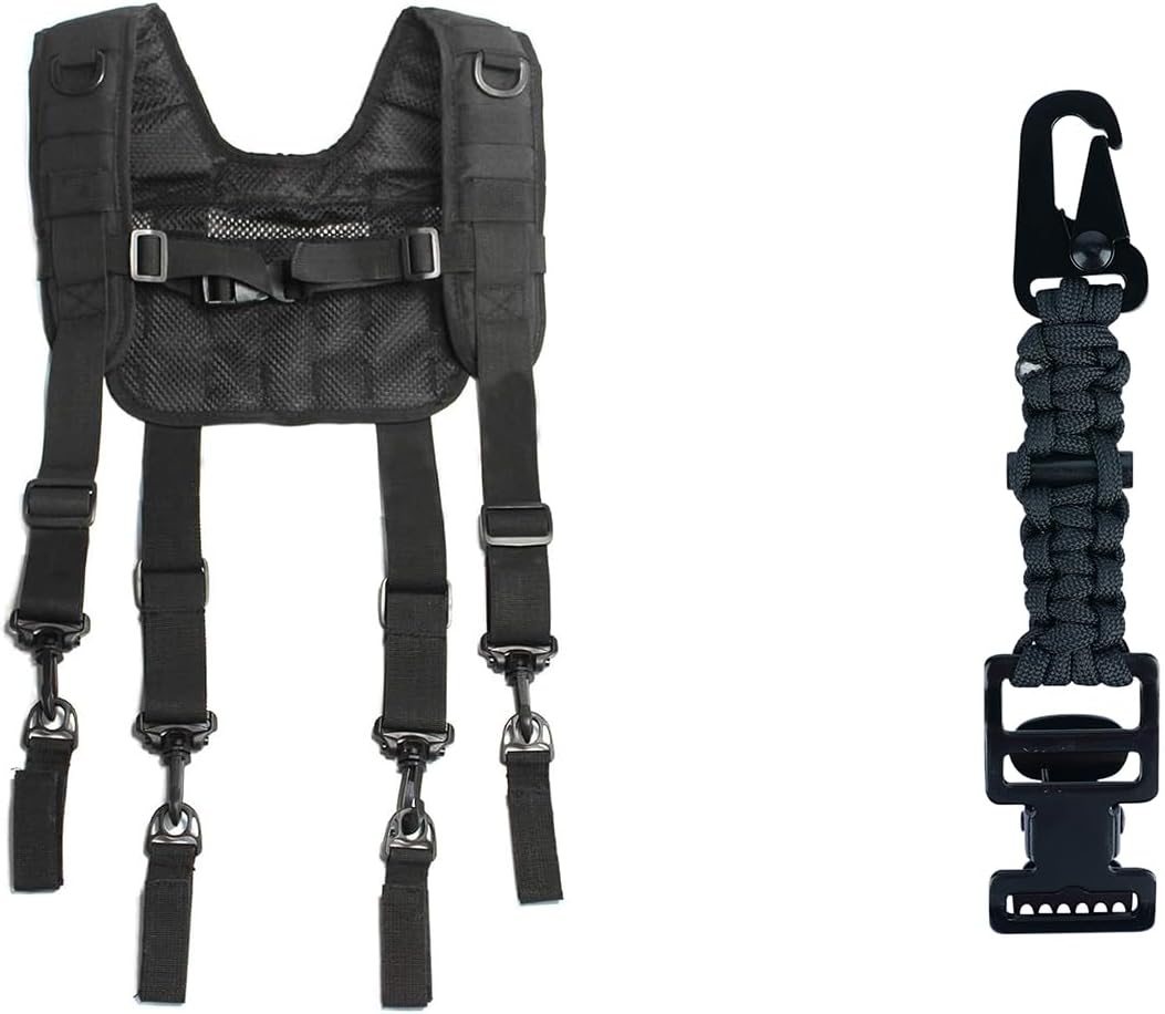 Amazon.com : MELOTOUGH Tactical Outdoor H-Harness Duty Belt Suspenders ...