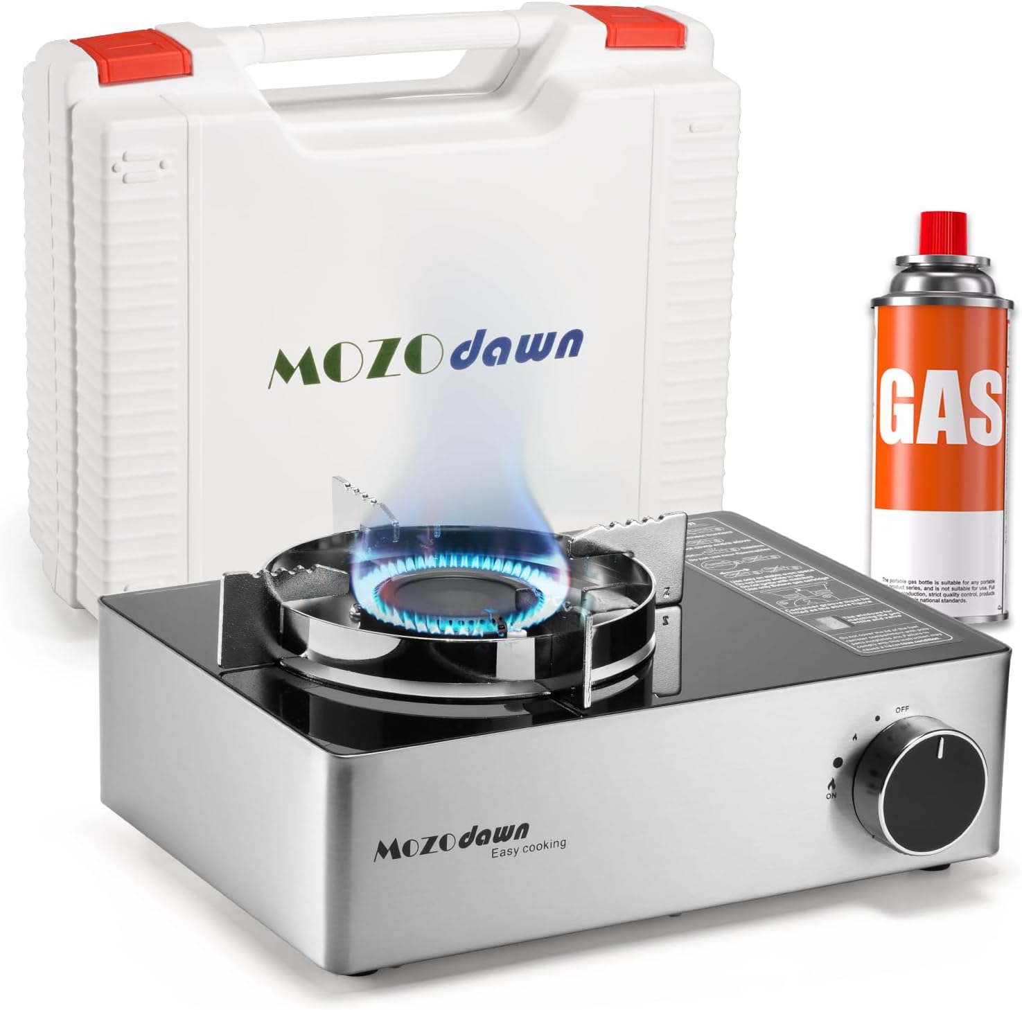 Amazon.com: Portable Camping Stove Gas Cooking Burner, 30,000 BTU Camp Stove,Windproof Small ...