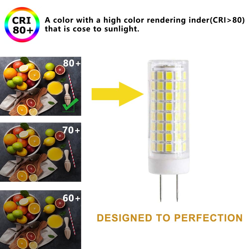 Snapklik.com : G8 Led Bulb, 75W Halogen Bulb Replacement,Dimmable 7W G8 ...