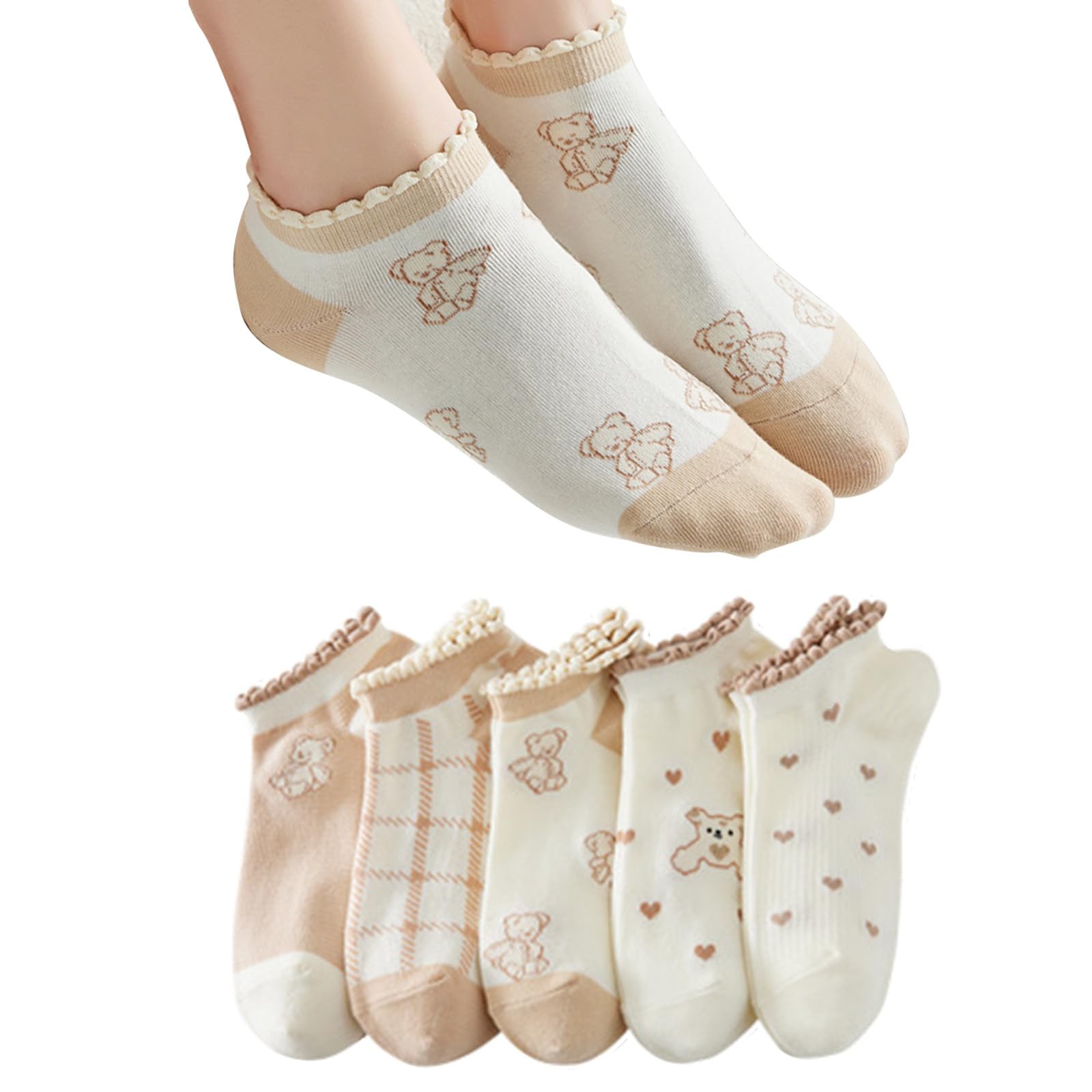 Amazon.co.jp: 靴下 レディース 夏 くるぶし 薄手 綿 5足セット