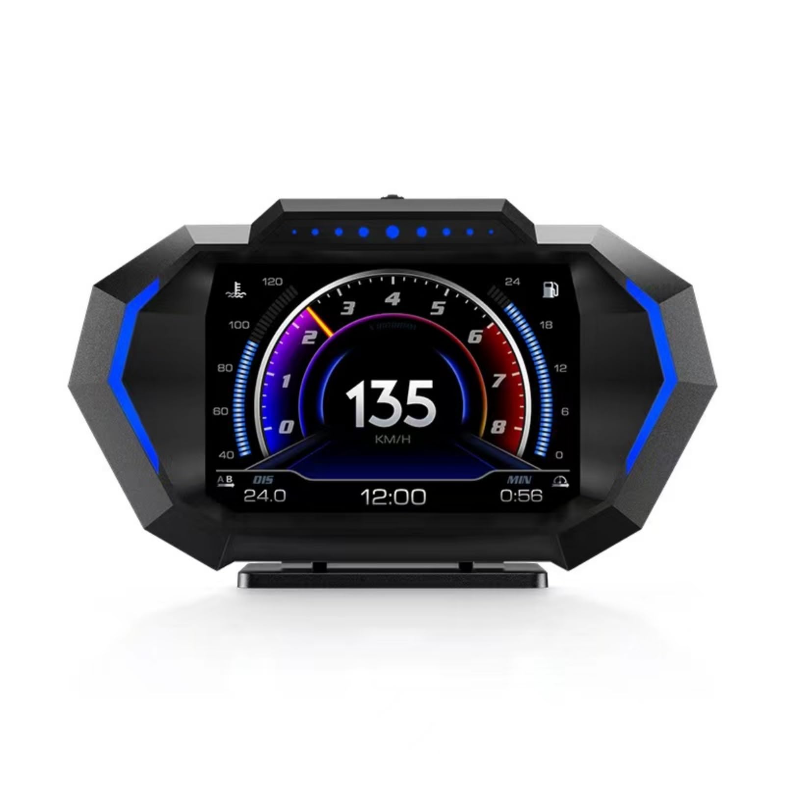 P24 Vehicle Hdu Head-Up Display LCD OBD Multi-Functional Water ...