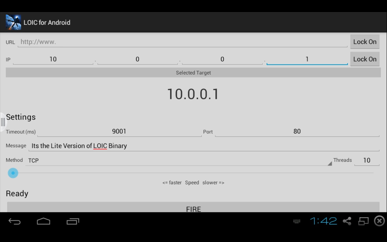 LOIC For Android - App on Amazon Appstore