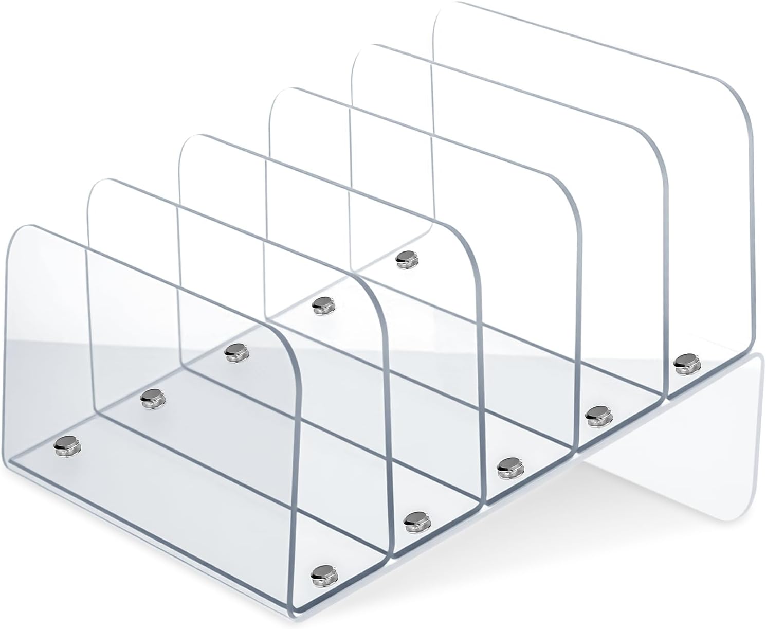 Amazon.com : Chunful Acrylic Desk Organizer, 5 Section Desk File Holder ...