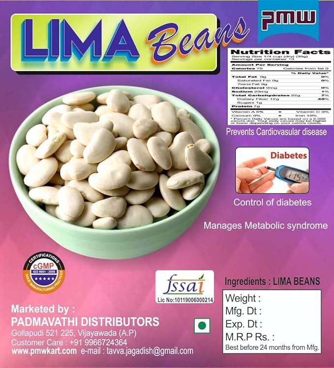 Pmw - Grade A Quality - Dried - Lima Beans - Double Beans - White Beans ...