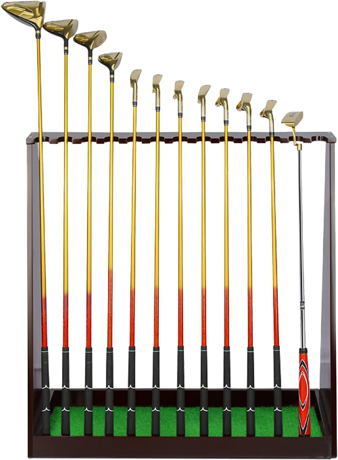 Amazon.com: Katzowen Golf Club Stand Display Wood, 13 Putter Holder ...