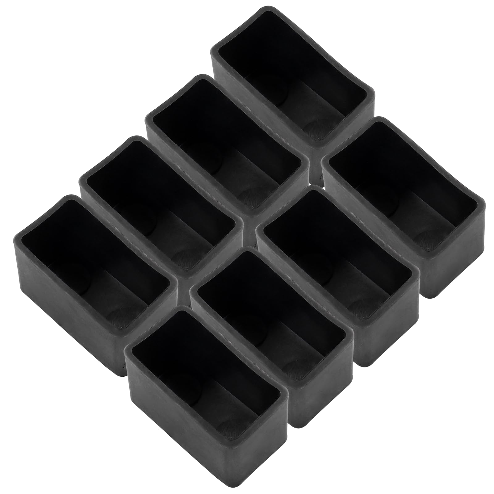 PHITUODA 8 Pieces Rubber Furniture Leg Caps, 20mm x 40mm Rectangle ...